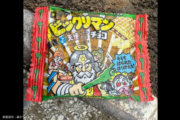 地中から現れたお菓子、とんでもない正体に目を疑う ロッテも「40年前のビックリマン」と驚き – Page 2 – Sirabee