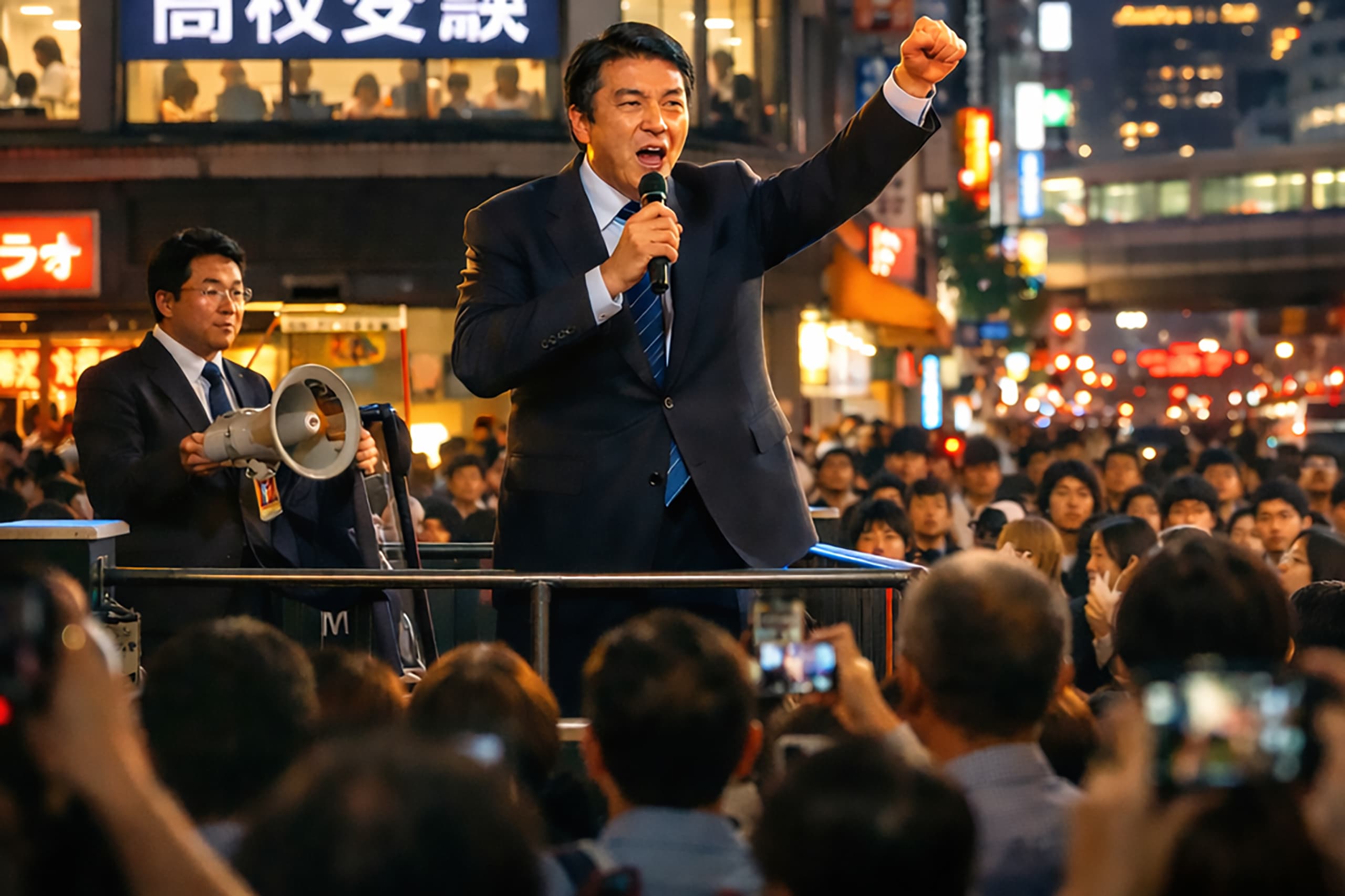 受験シーズン中、塾前での街頭演説が波紋呼ぶ… 「配慮が足りなさすぎ」「騒音で追い詰めてる」批判の声 – Sirabee